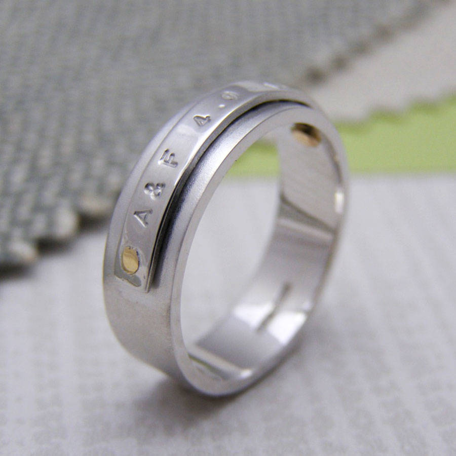 Personalised Silver And Gold Rivet Rings - Handcrafted & Custom-Made